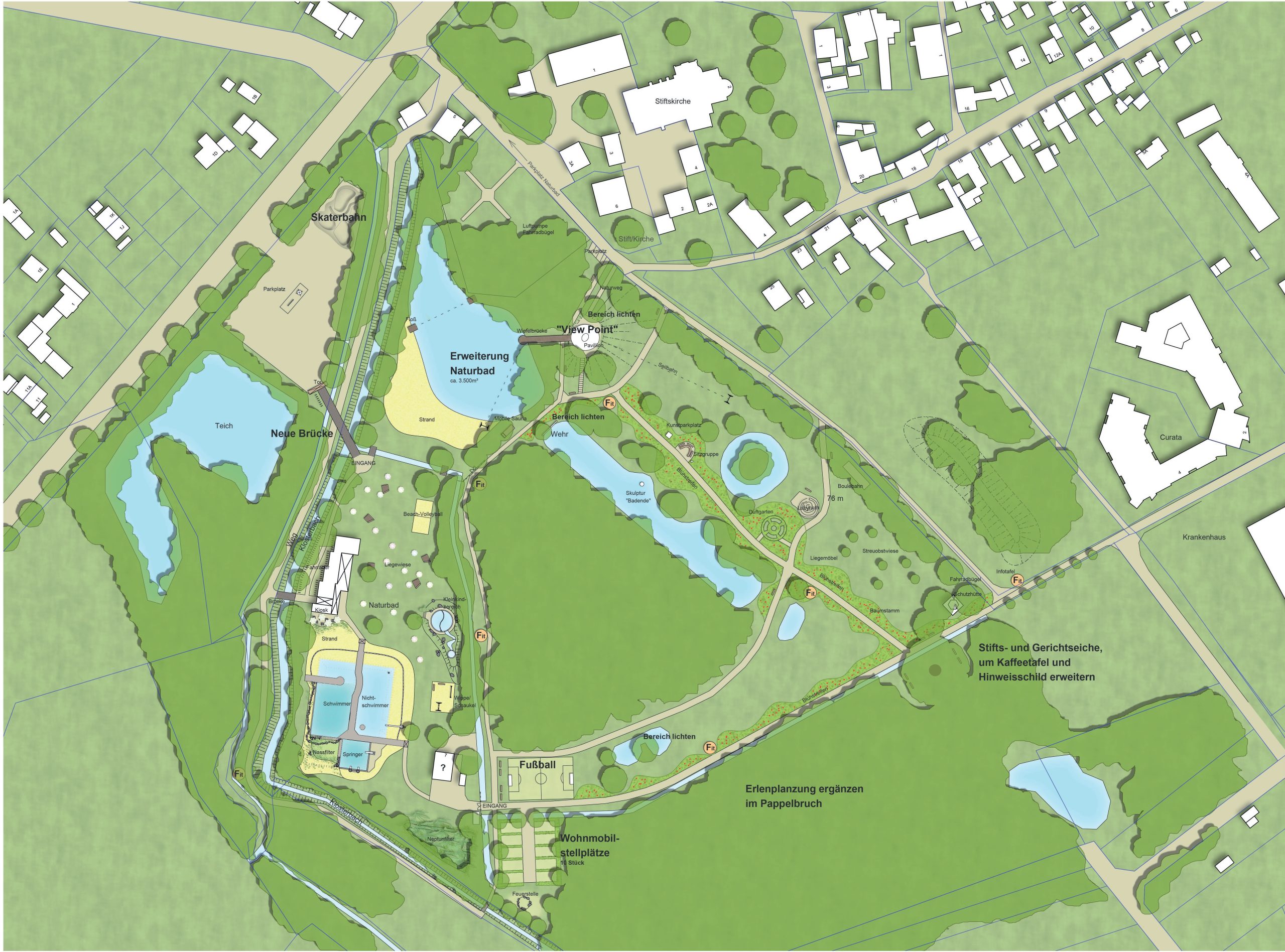 Stiftspark Freibad Bassum - Polyplan | vom Chlorbad zum Naturbad